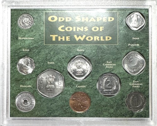 The Odd Shaped Coins of the World Set - Featuring India, Chile ...