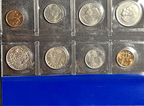 . 1979 Belgium Monnaie Royale de Belgique Uncirculated Coin Set - 8 ...
