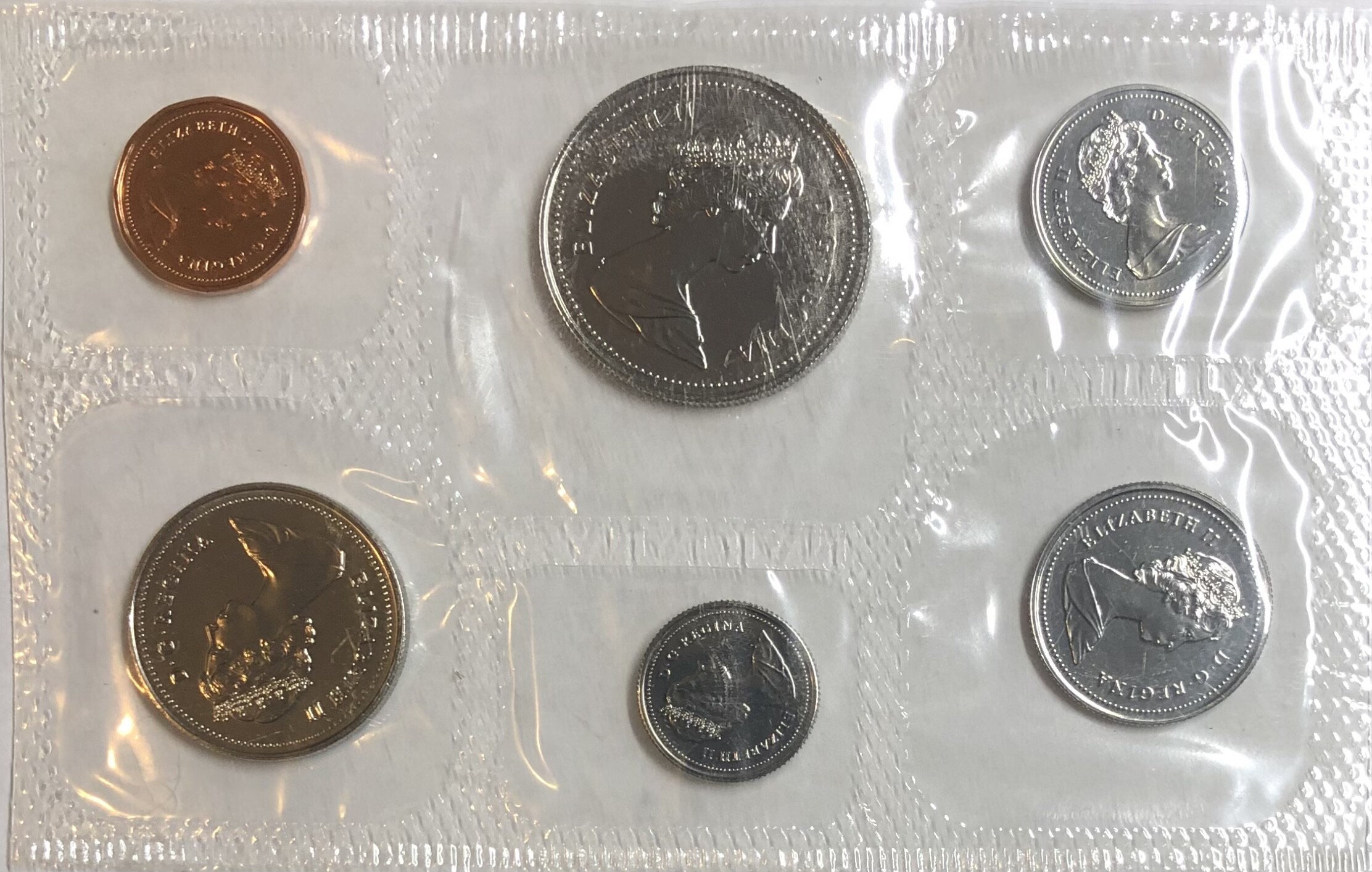 >1987 Canada Royal Canadian Mint Uncirculated Coin Set - 6 Coins With ...