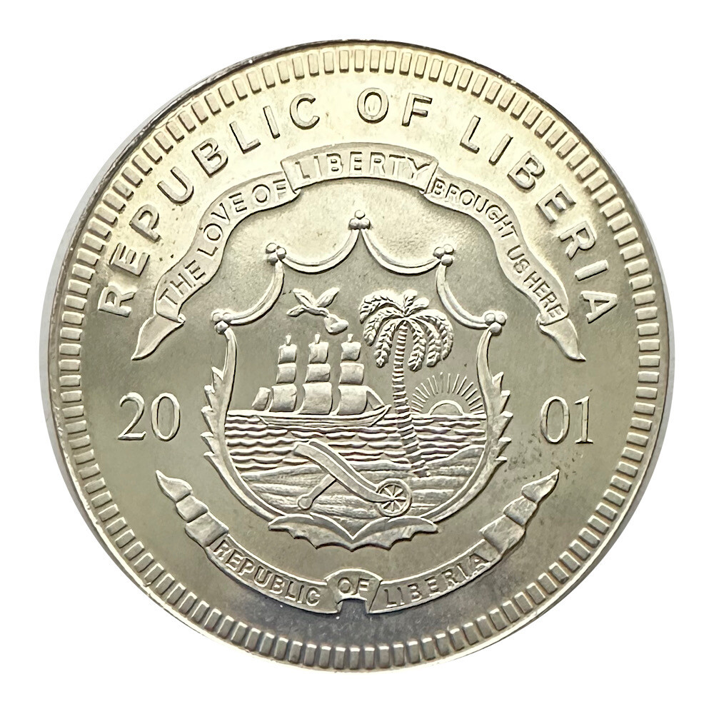 2001 Liberia Five Dollars Brig. Gen. G.T. Bfaurfgard Fort Sumter 1861 ...