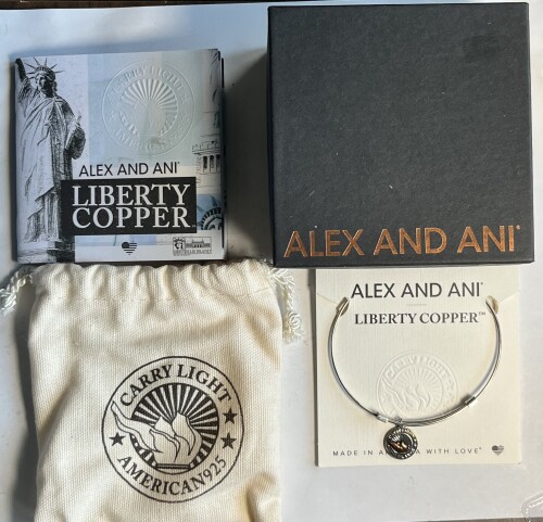 925 Silver Bracelet: Liberty Copper w/Flame Made From Original Copper ...