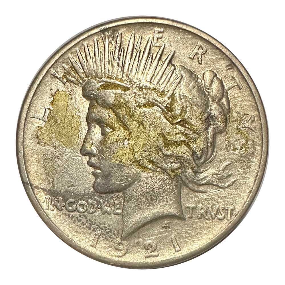 1921 U.S. Silver Peace One Dollar Coin - First Year of Issue ...