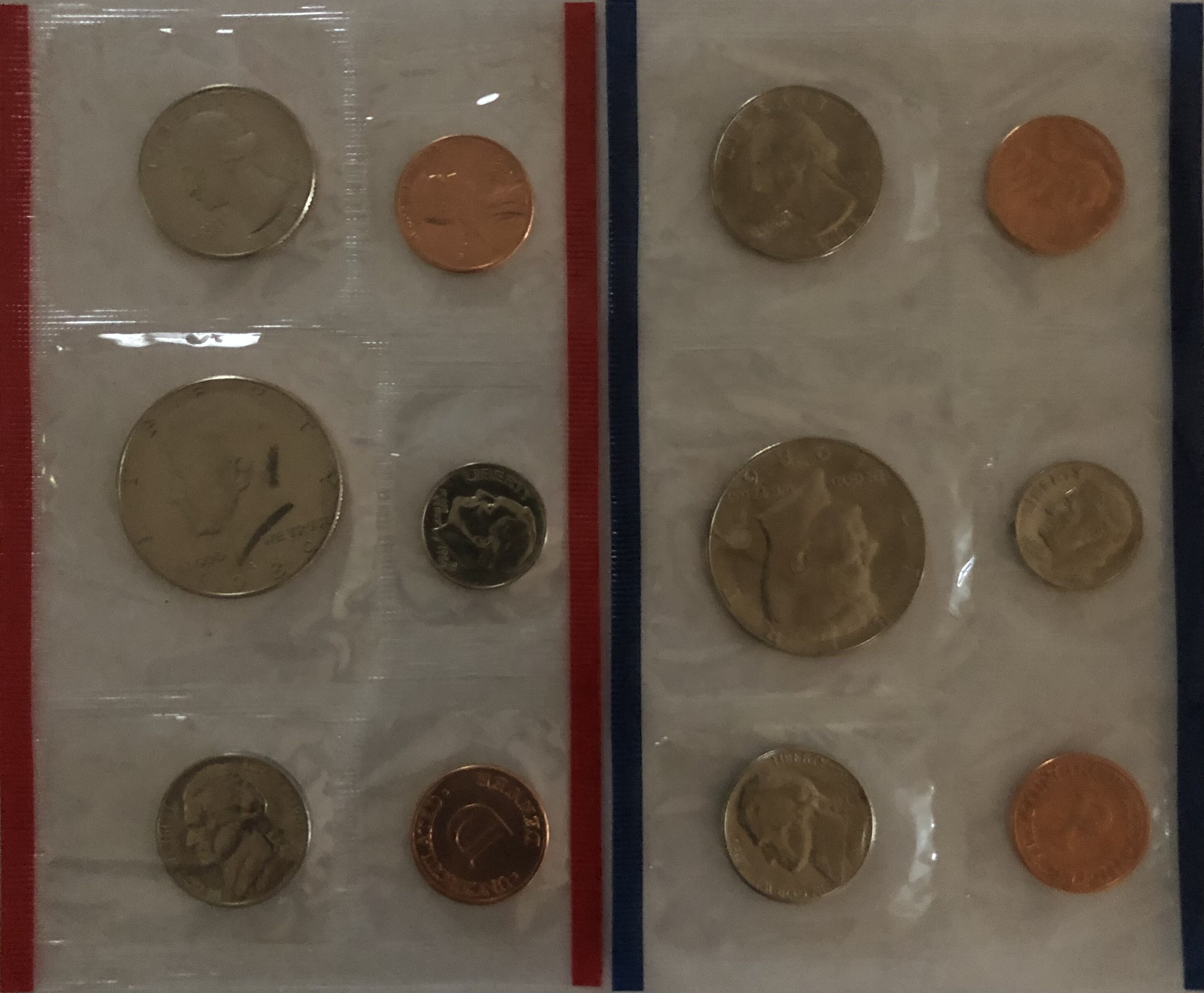 >1986-D&P United States Mint Uncirculated Coin Set - 10 Coins and 2 ...