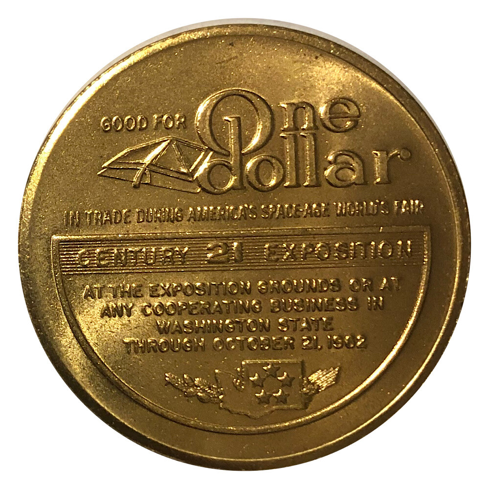 >1962 Seattle World's Fair $1 Trade Coin Century 21 Exposition Token ...
