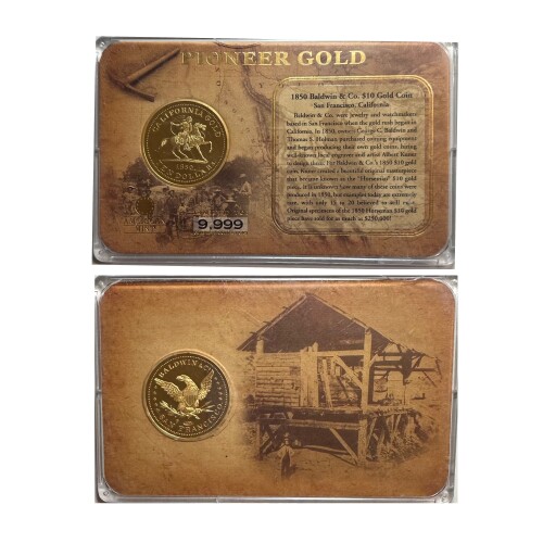 - 1850 Baldwin & Co. $10 Gold Coin - "Pioneer Gold" - Known as the ...
