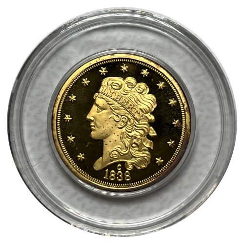 * 1838-C Classic Gold Replica Half Eagle $5 Coin - Gold Layered ...