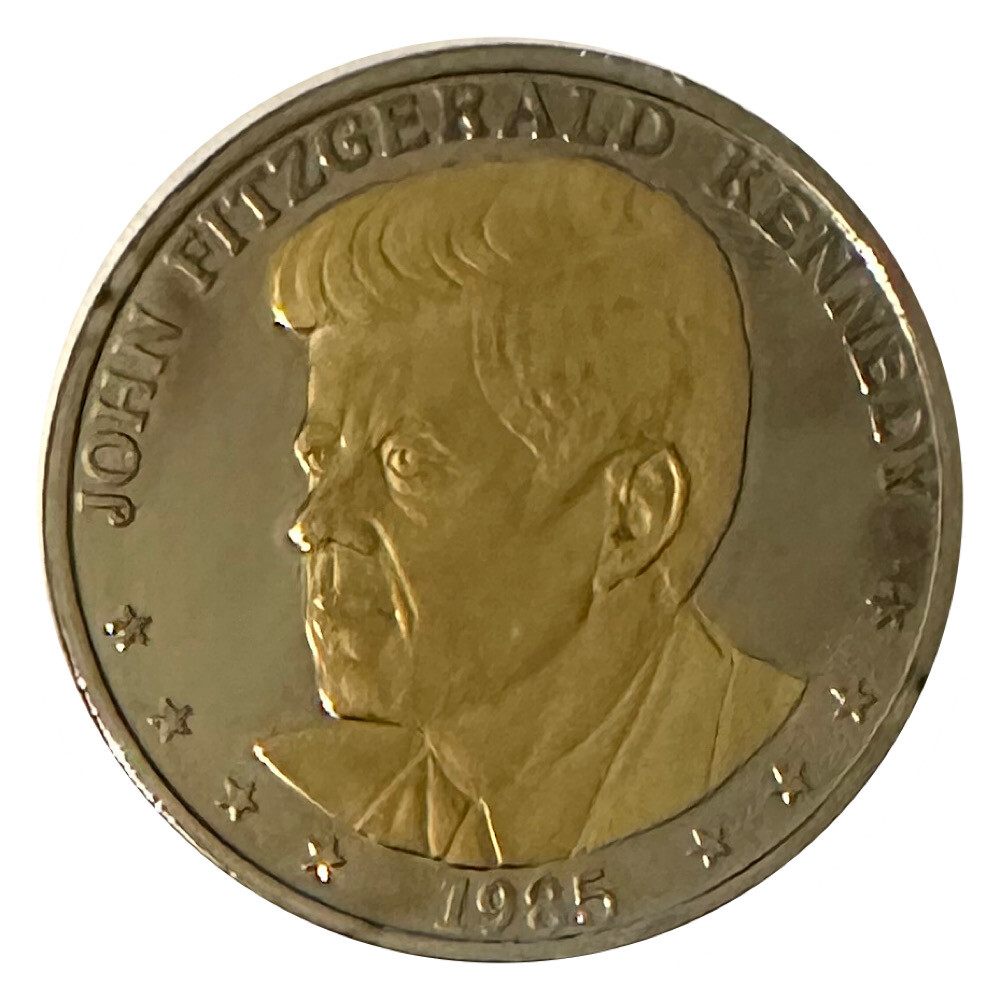 >1985 John Kennedy "Double Eagle" Layered in .999 Silver and 24 Kt Gold ...