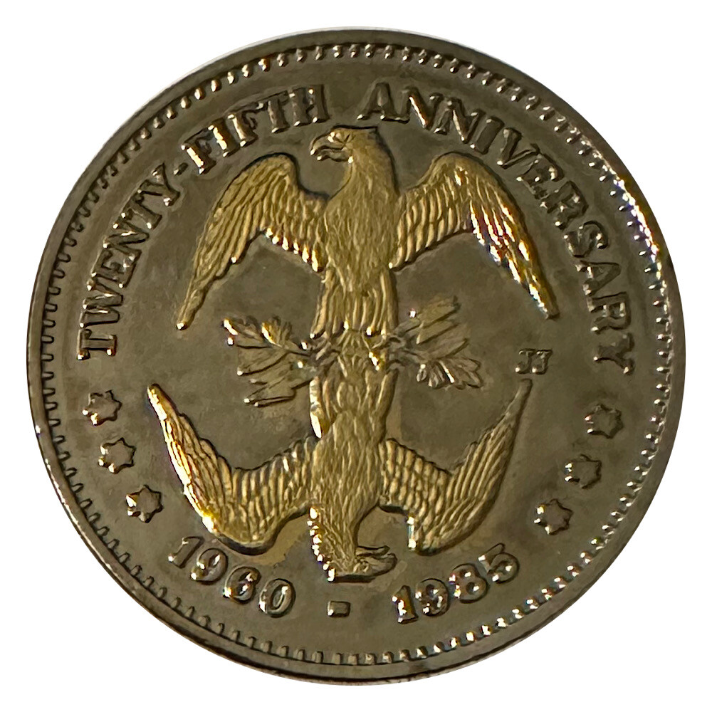 >1985 John Kennedy "Double Eagle" Layered in .999 Silver and 24 Kt Gold ...