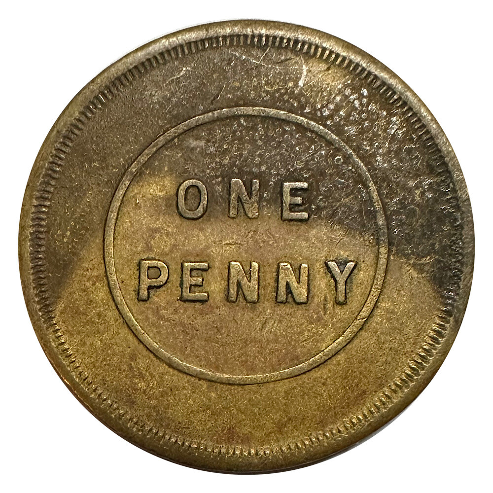 >Vintage Masonic One Penny Token - Well Struck | Property Room