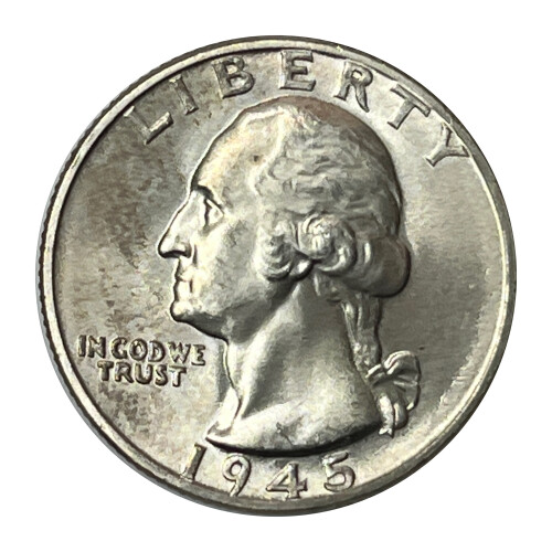 * 1945 U.S. Silver Washington Quarter - Lustrous and Well Struck ...