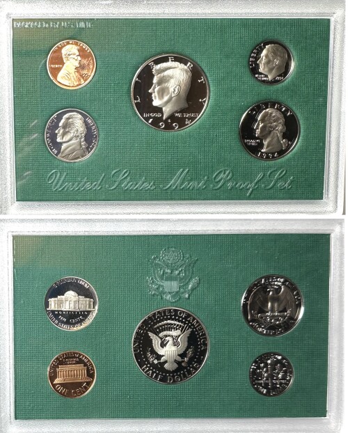 - 1994-S United States Mint Proof Set - 5 Coins in Original Mint ...