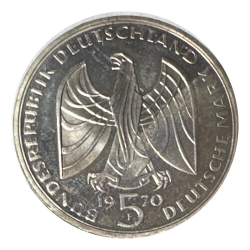 - 1970 Germany Silver 5 Deutsche Mark Ludwig van Beethoven | Property Room
