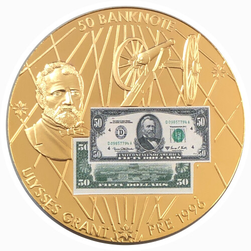 ##Ulysses Grant $50 Banknote Commemorative Coin - Gold Layered ...