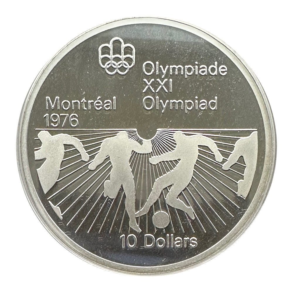 1976 Canada 1.44 Troy Oz Silver Montreal Olympics XXI 10 Dollars ...