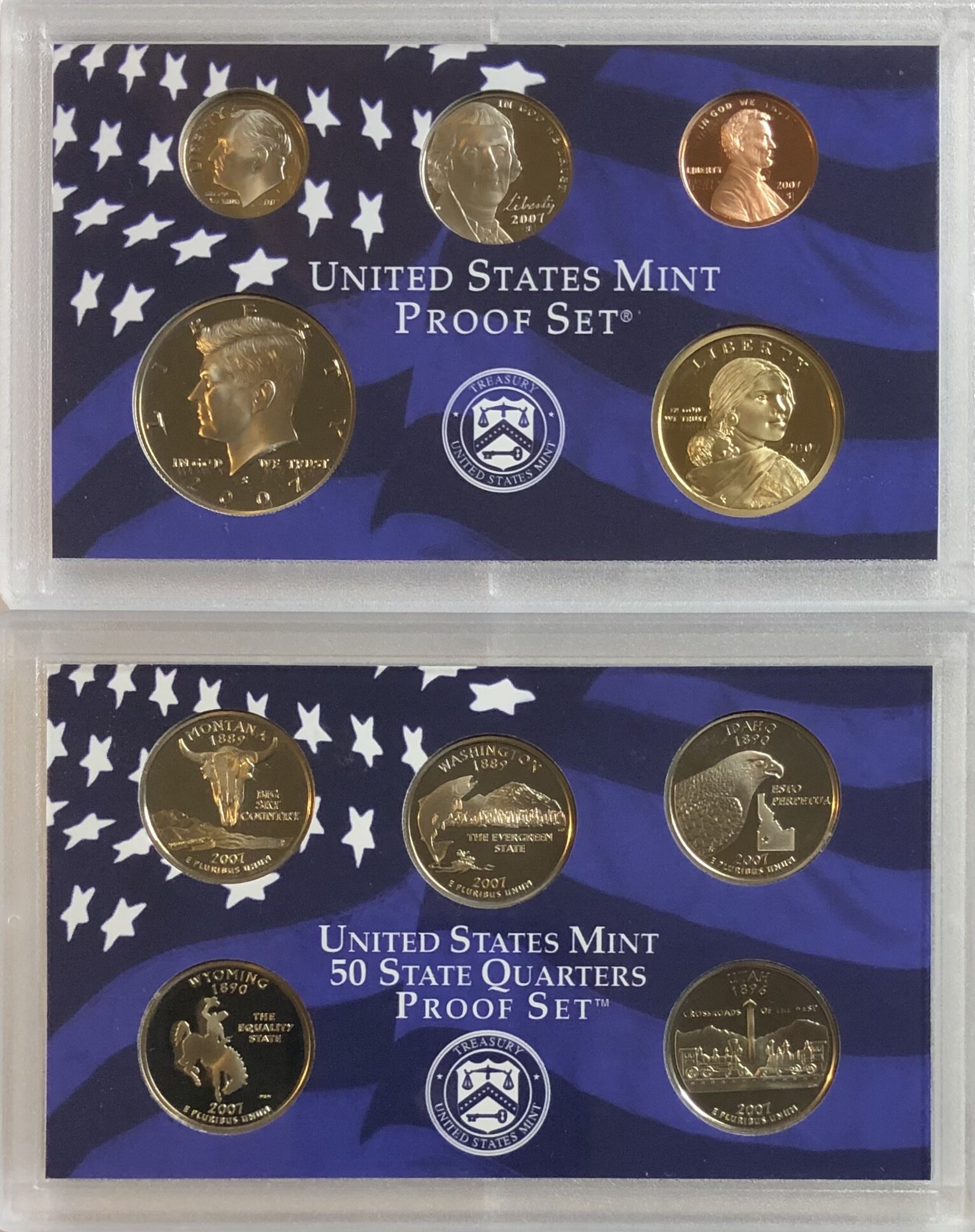 >2007-S U.S. Mint Proof Set - 10 of 14 Coins in Original Mint Packaging ...