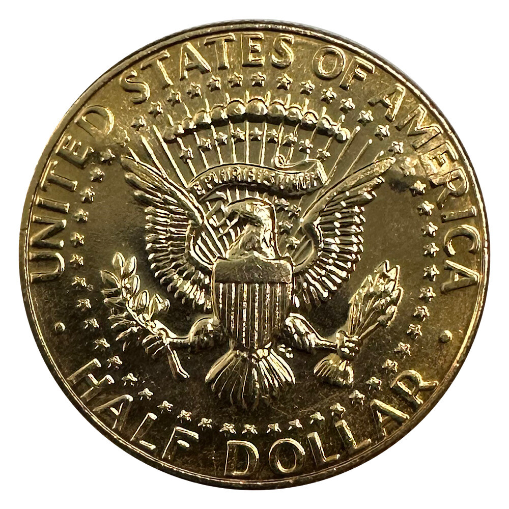 >1986-P U.S. 24-Kt Gold Layered Kennedy Half Dollar 25th Anniversary Coin With COA | Property Room