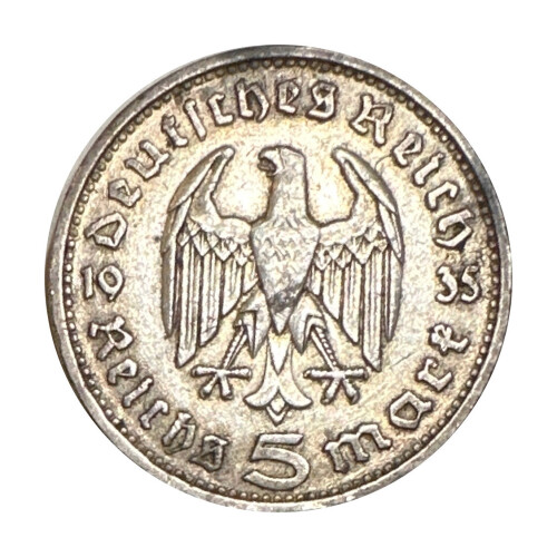 - 1935 A Germany - Silver Third Reich 5 Reichsmark | Property Room