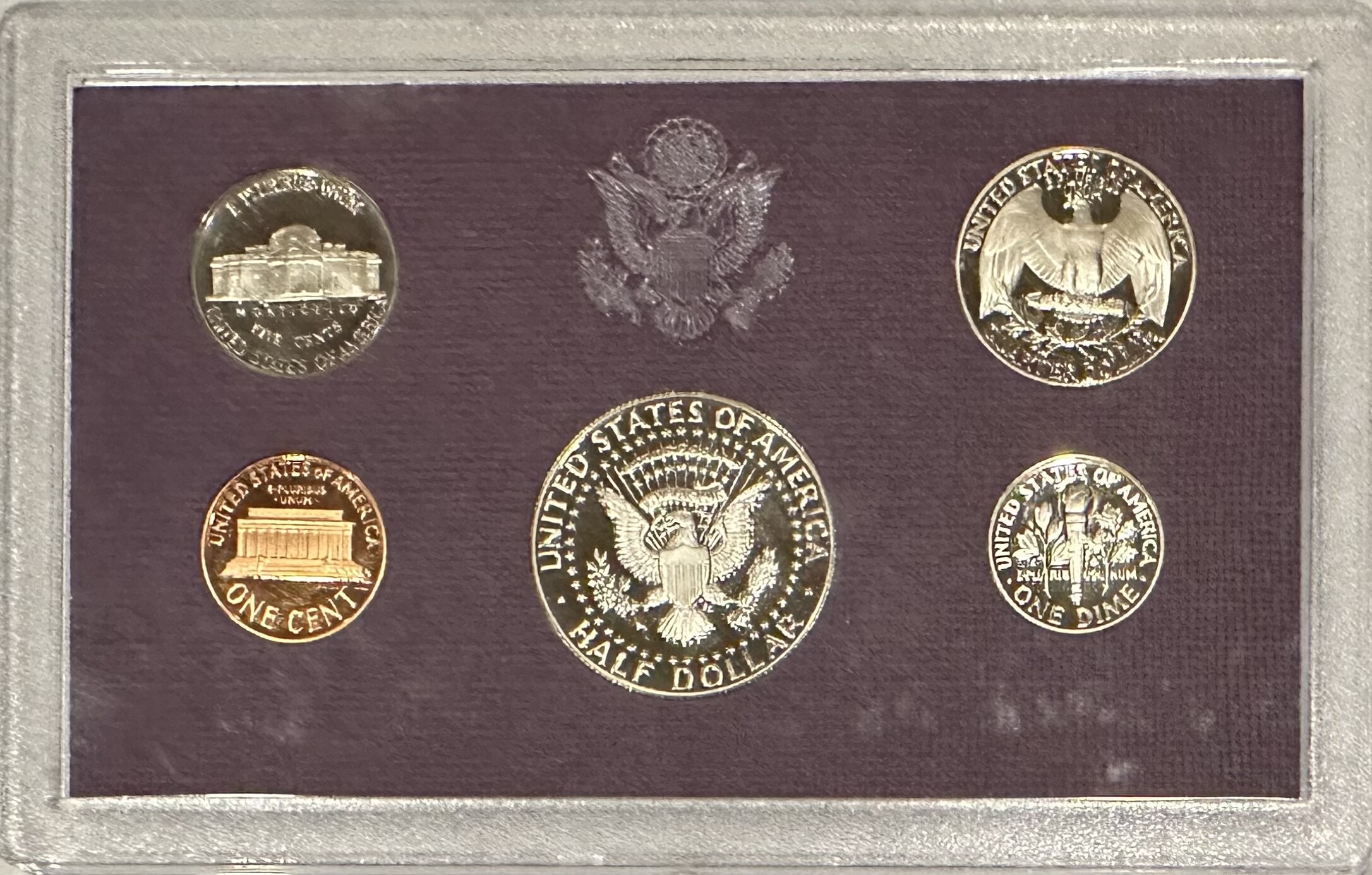 >1987-S U.S. Proof Set - 5 Coins Including Kennedy Half in Original ...