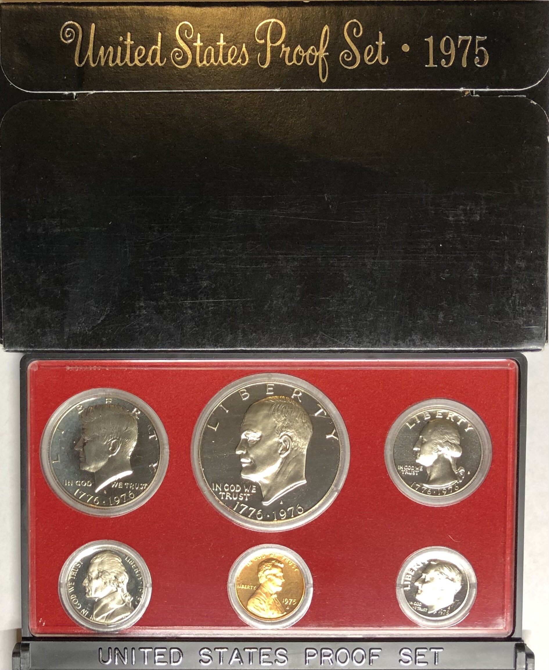 >1975-S U.S. Proof Set - 6 Coins in Original Government Packaging With ...