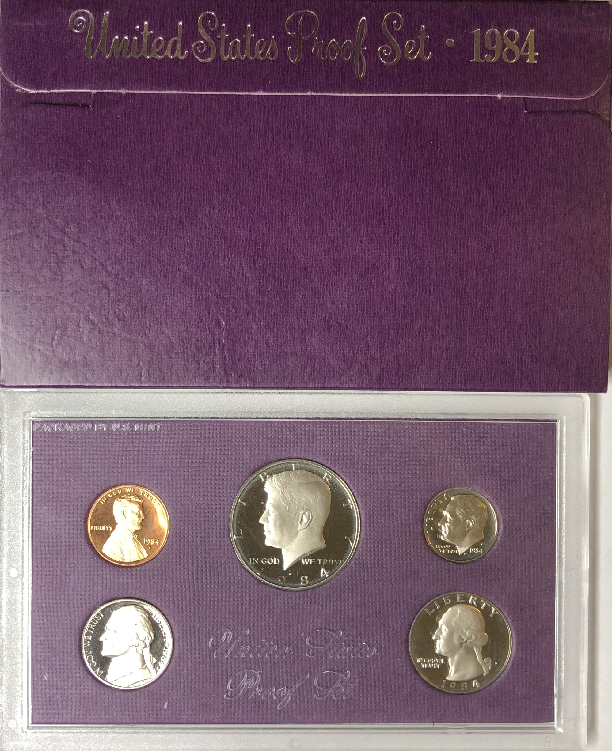 >1984-S U.S. Proof Set - 5 Coins in Original Mint Packaging | Property Room