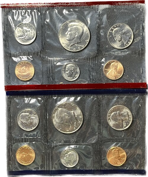 * 1988 (P&D) United States Mint Uncirculated Coin Set - 10 Coins & 2 ...