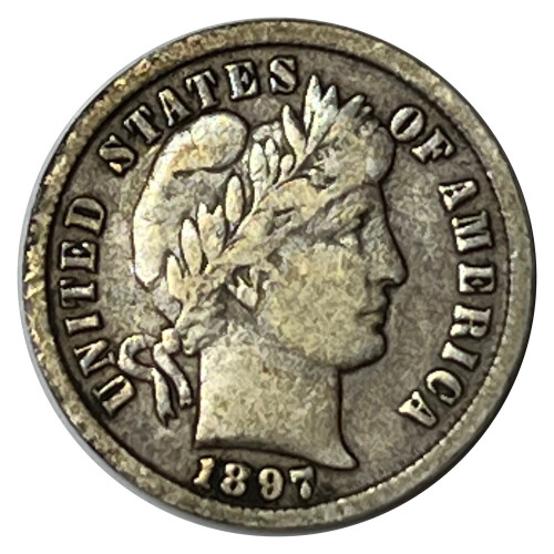* 1897 U.S. Silver Barber Dime | Property Room