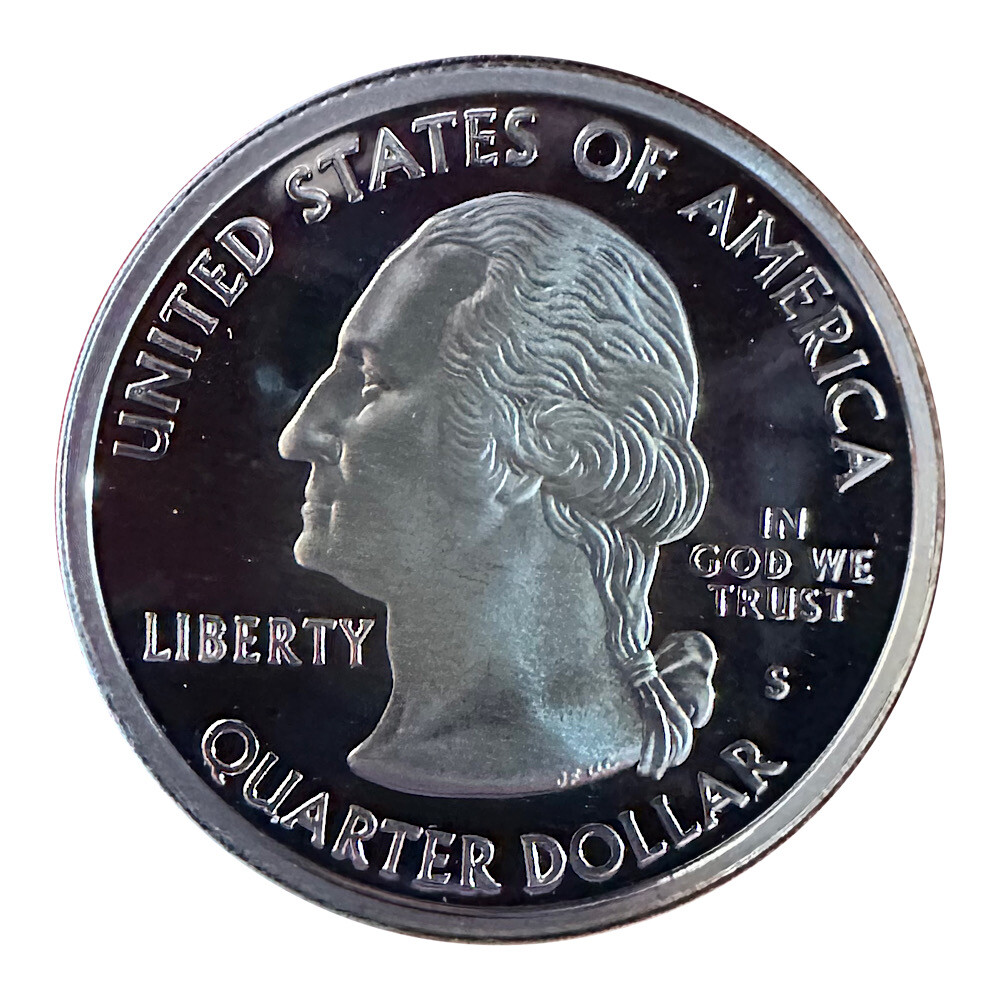 >2002-S U.S. Silver Proof Washington State Quarter Honoring Mississippi ...