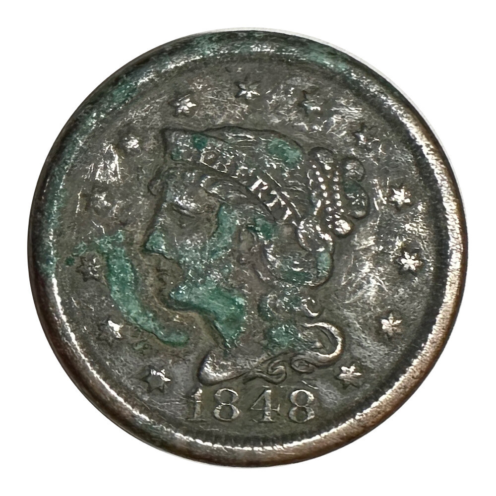 >1848 U.S. Braided Hair Large One Cent | Property Room