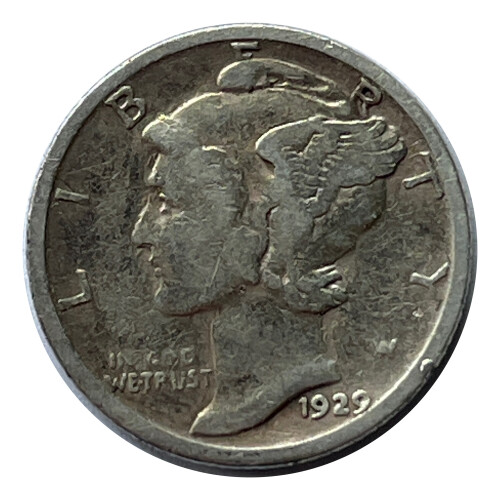 * 1929-S U.S. Silver Mercury Dime - Freedom of Thought | Property Room