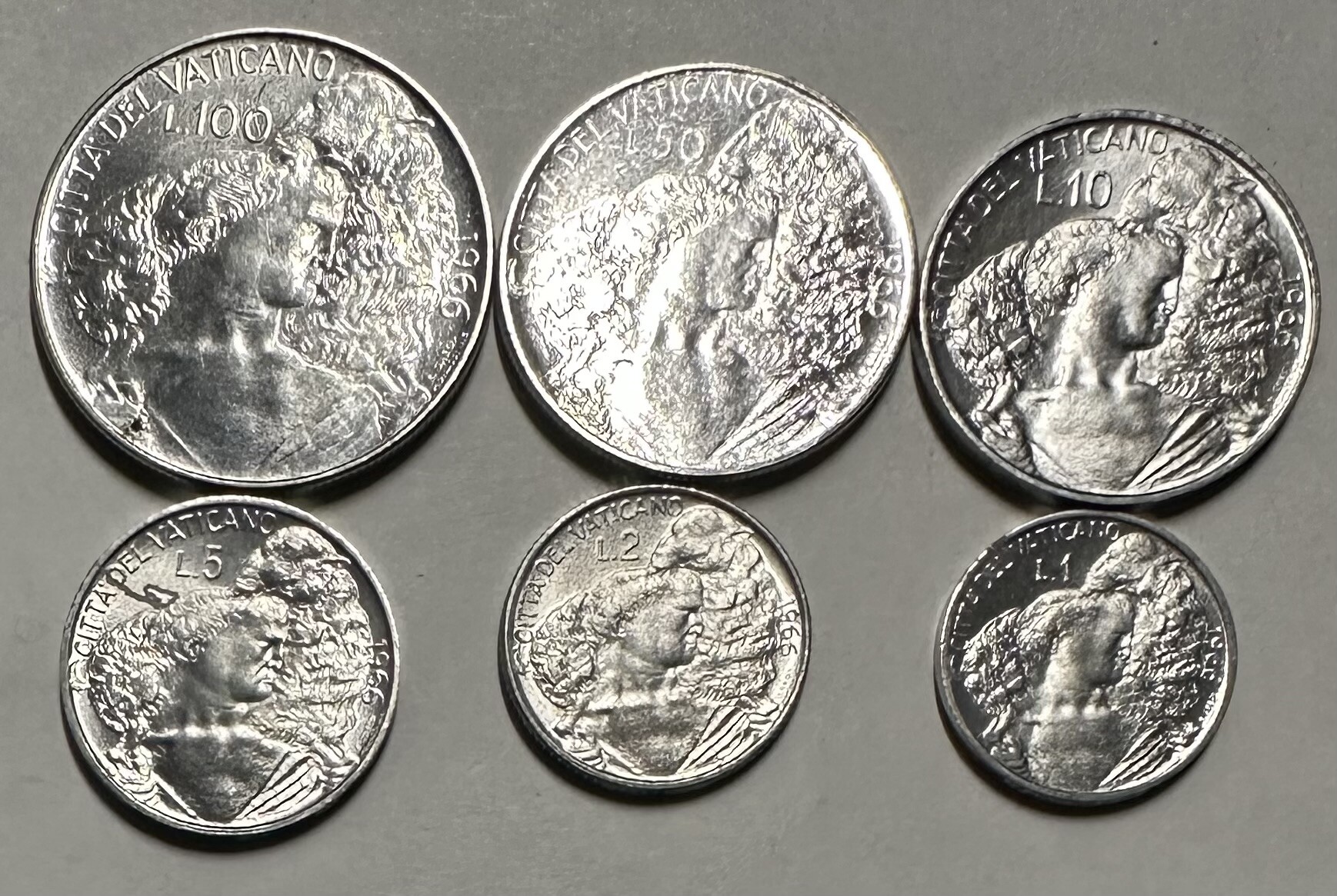 Vatican City Pontiff Paul VI Anno IV Mint Partial Set MCMLXVI 1966 UNC ...