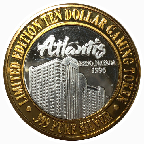 Silver Strike! Collector's Series $10 Silver Gaming Token -Atlantis ...