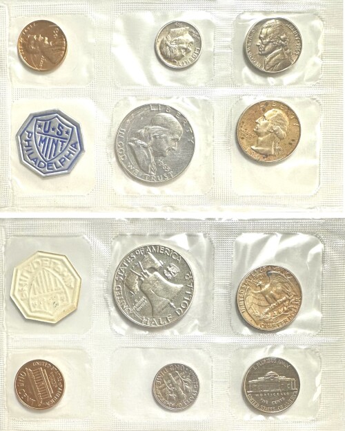 1963-P U.S. Silver Proof Coin Set - Includes Franklin Half Dollar "Last ...