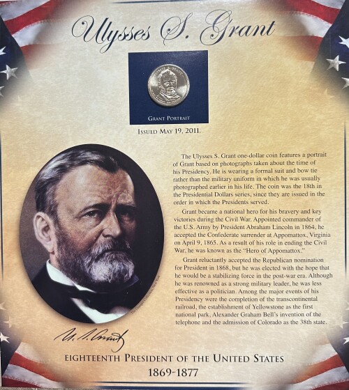 2011 U.S. $1 Presidential Coin - Ulysses S. Grant "Hero of Appomattox ...