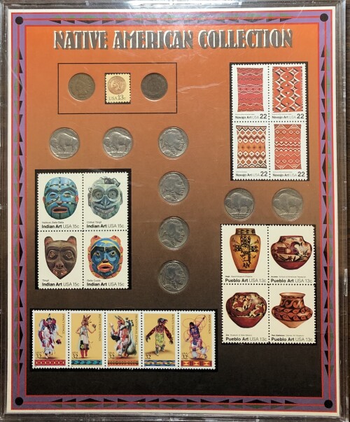 Native American Collection - 10 Coins & 17 Stamps Celebrating Native ...