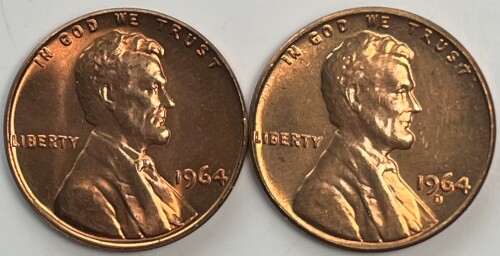 1964 (P&D) U.S. Lincoln Cents - Bright Red and Uncirculated | Property Room
