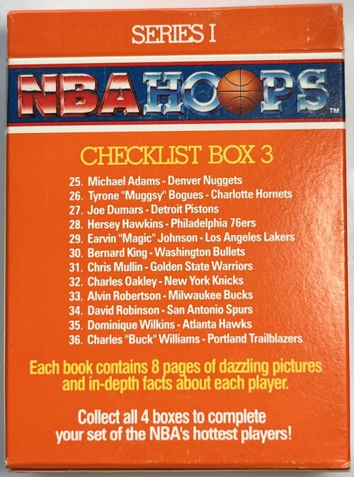 1990 NBA Hoops Collect-A-Book - Series 1 - Earvin Johnson & Dominque ...