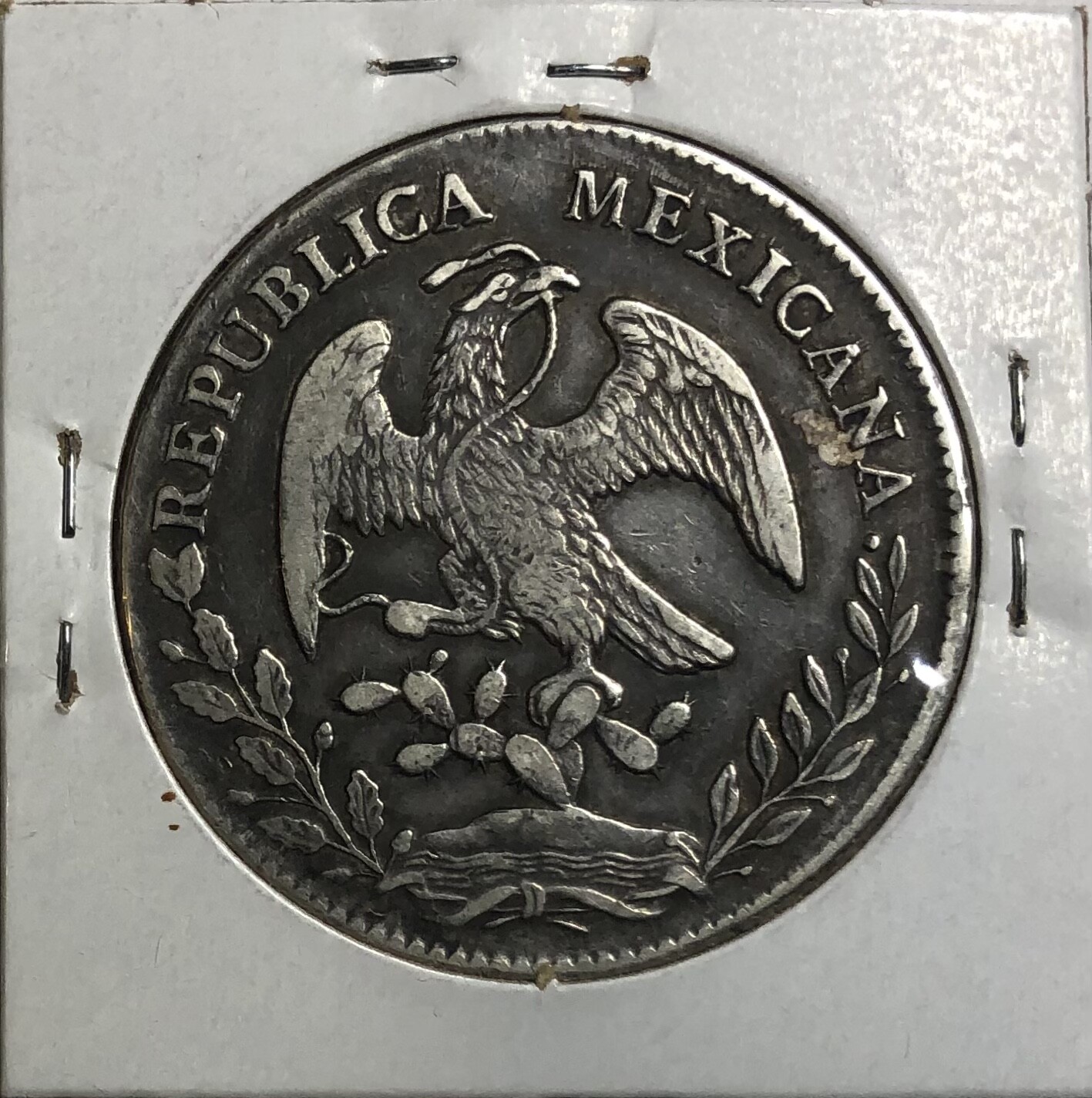 >1850 Mexico Silver Cap and Rays 8 Reales Coin - OM GC - Nice Detail ...