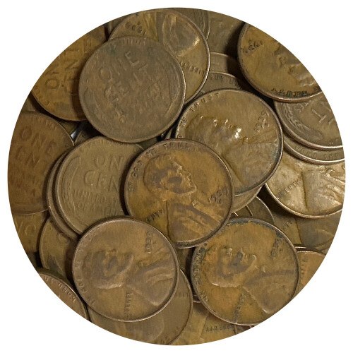 - 1939-S U.S. Lincoln Wheat Cents - Roll of 46 Cents | Property Room