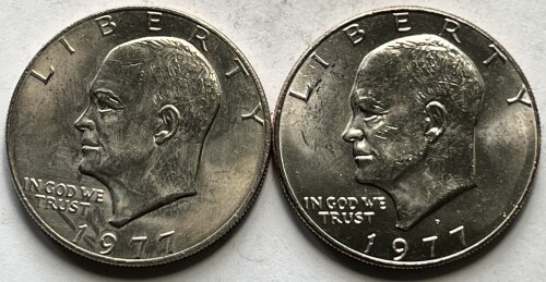 * 1977(P&D) U.S. Eisenhower Uncirculated One Dollar ($1) Coins - 2 ...