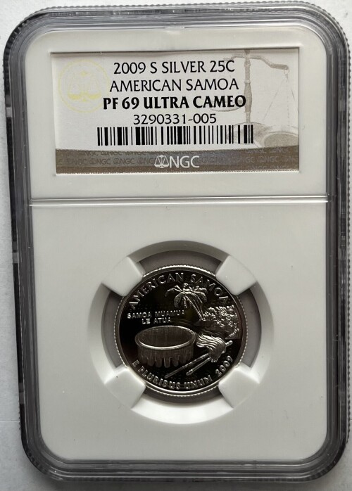 * 2009-S U.S. Silver Proof Washington State Quarter - American Samoa ...