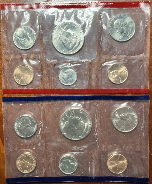 1993 U.S. Mint Uncirculated Coin Set with P & D Mint Marks - 10 Coins ...