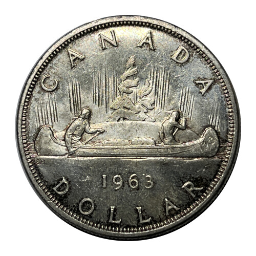 1963 Canada Silver Voyageur Dollar Coin - Lustrous with Nice Eye Appeal ...