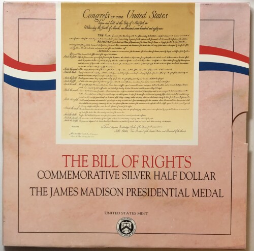 *1993 Bill of Rights Commemorative Uncirculated Silver Half Dollar ...
