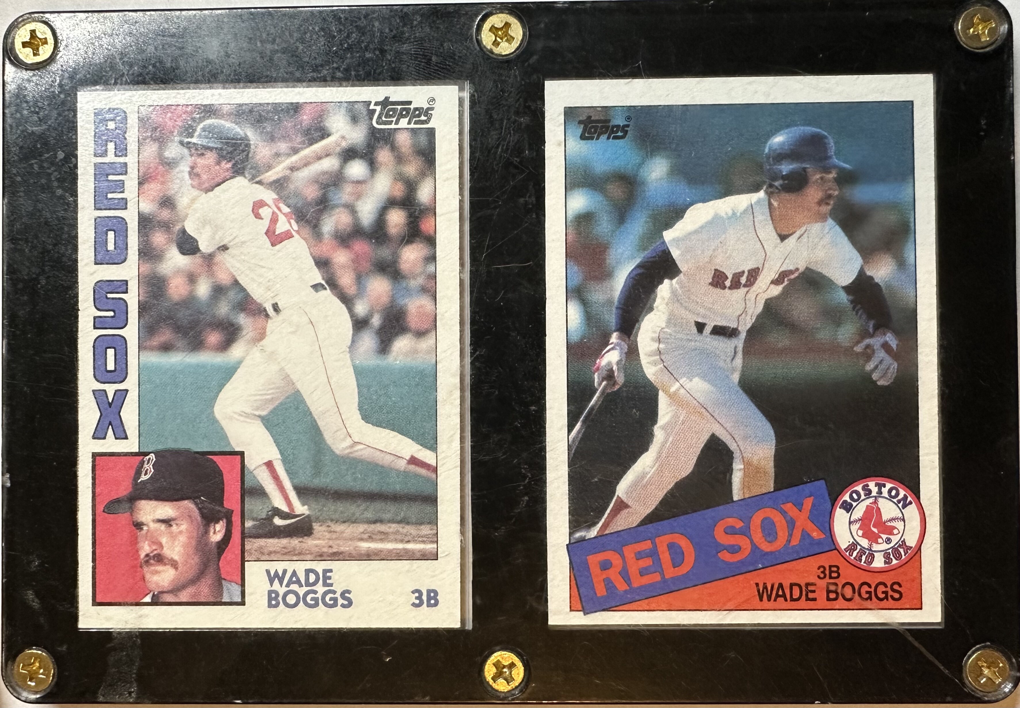 >1984 (A*) & 1985 (C* 350) Wade Boggs Baseball Cards 2 Cards Encased in ...