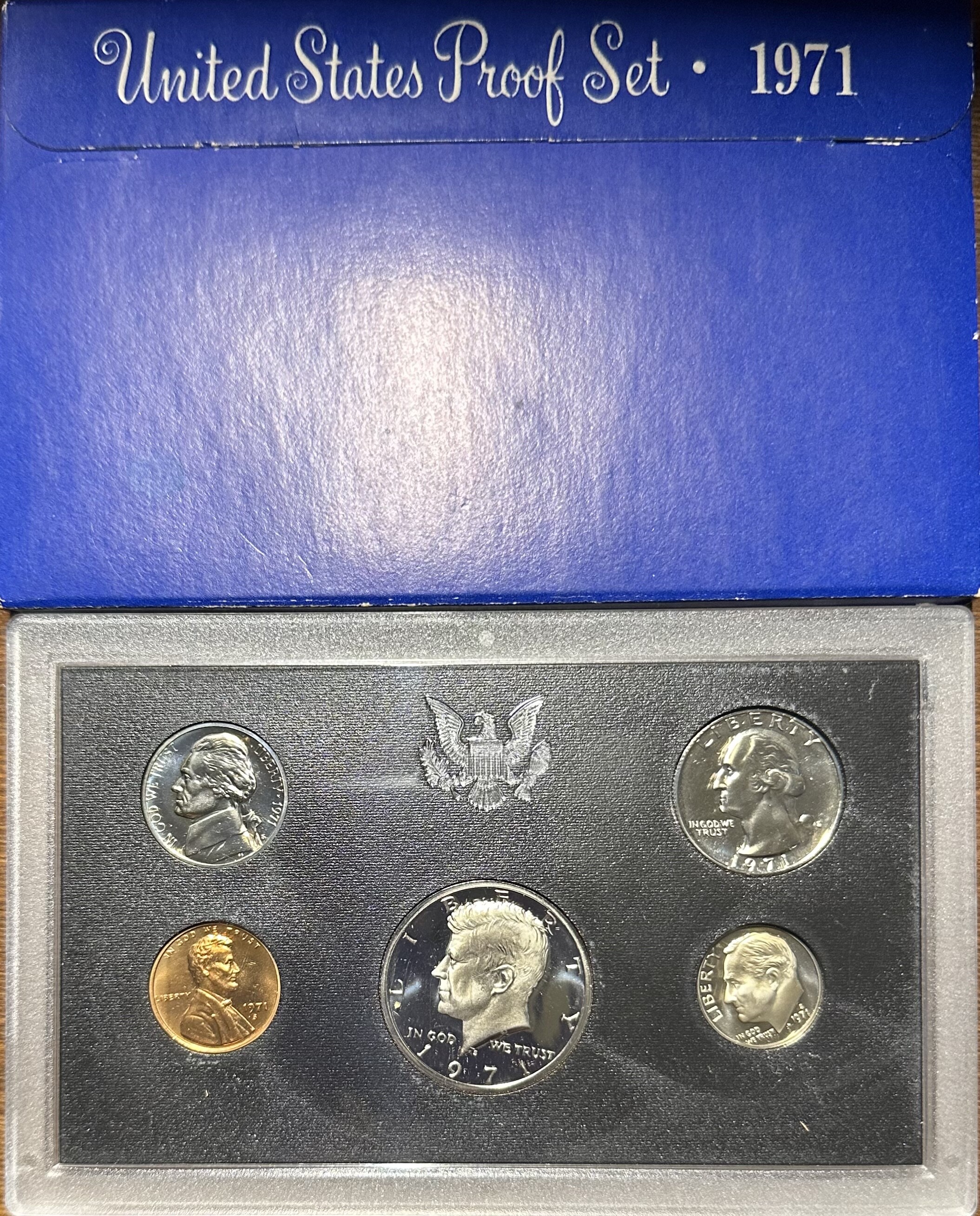 >1971-S U.S. Proof Set - 5 Coins Including Kennedy Half in Original ...