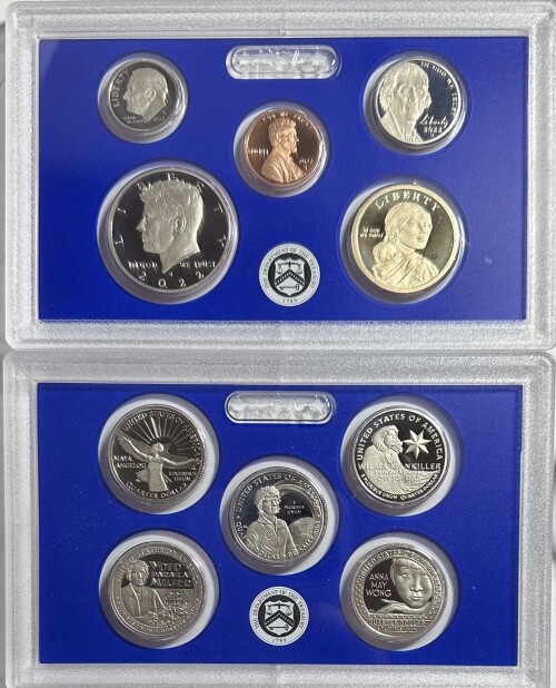 - 2022-S US. Mint Proof Set 10 Coins in Original Mint Packaging & COA ...