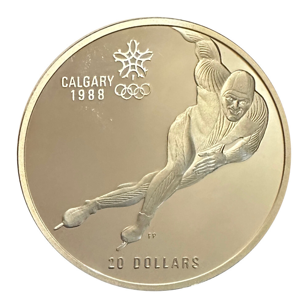 >1985 Canada $20 Calgary Olympic Silver Coin With Edge Lettering - 1 ...