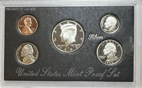 1982-S U.S. Mint Silver Proof Set - 6 Coins Including the Kennedy Half ...