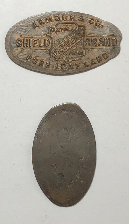 1901 Elongated Cent - Pan-Am Expo & 1902 Elongated Cent - 1905 Lewis ...