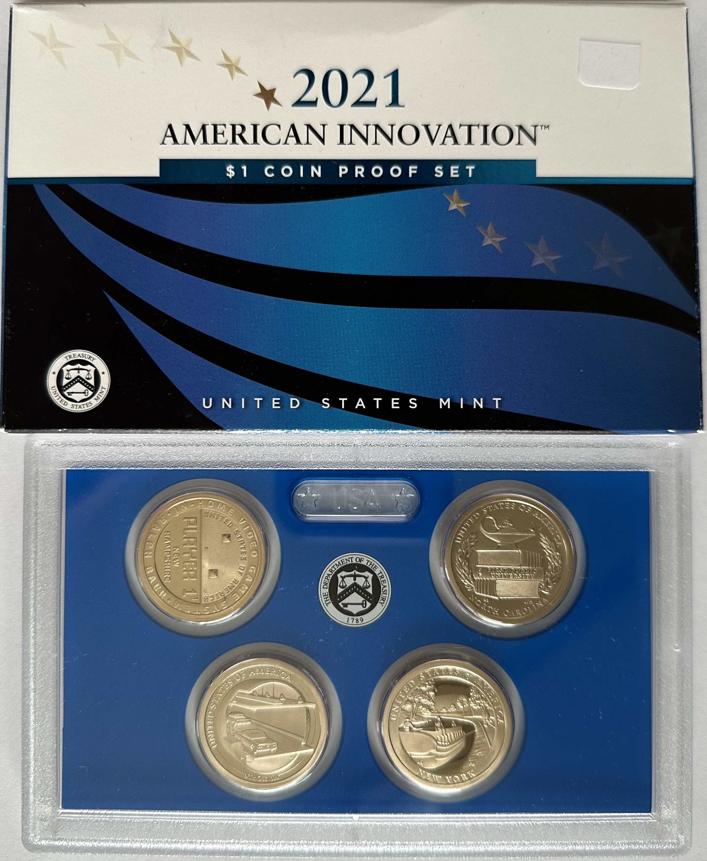 2021-S U.S. Mint American Innovation $1 Proof Coin Set - 4 Coins-New ...